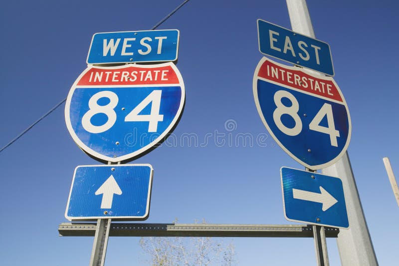 A Interstate Highway Sign in Arizona Stock Image - Image of names ...