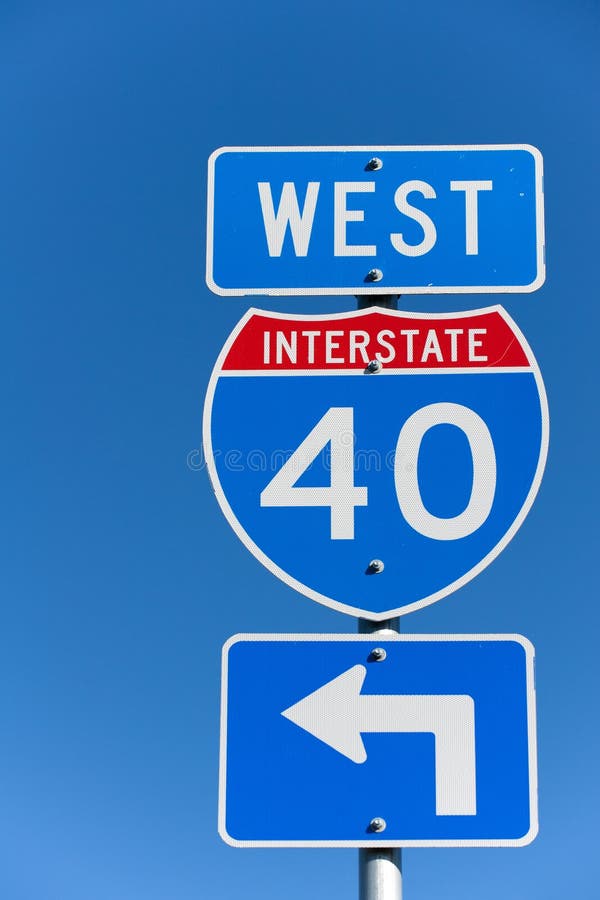 Interstate I-40 sign stock photo. Image of interstate - 17892690