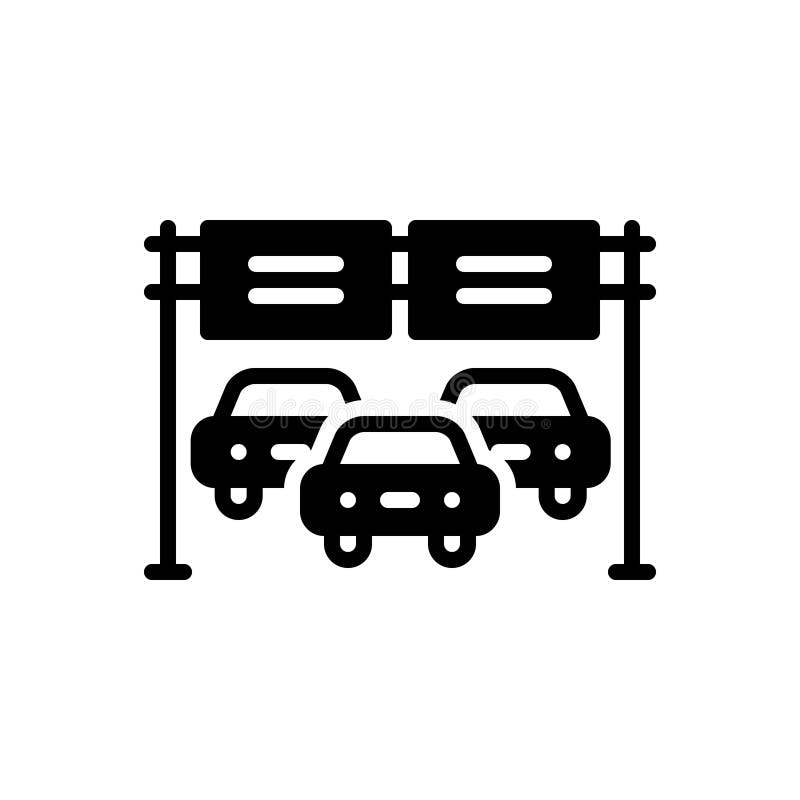 Black Solid Icon for Interstate, Roadway and State Stock Vector ...