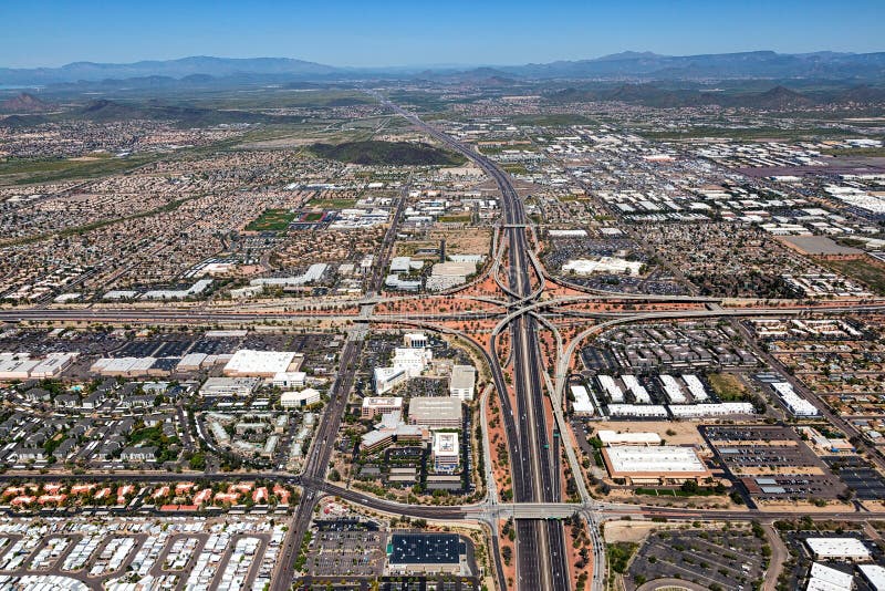 Loop 202 and the Loop 101 Interchange Looking West Stock Photo - Image ...