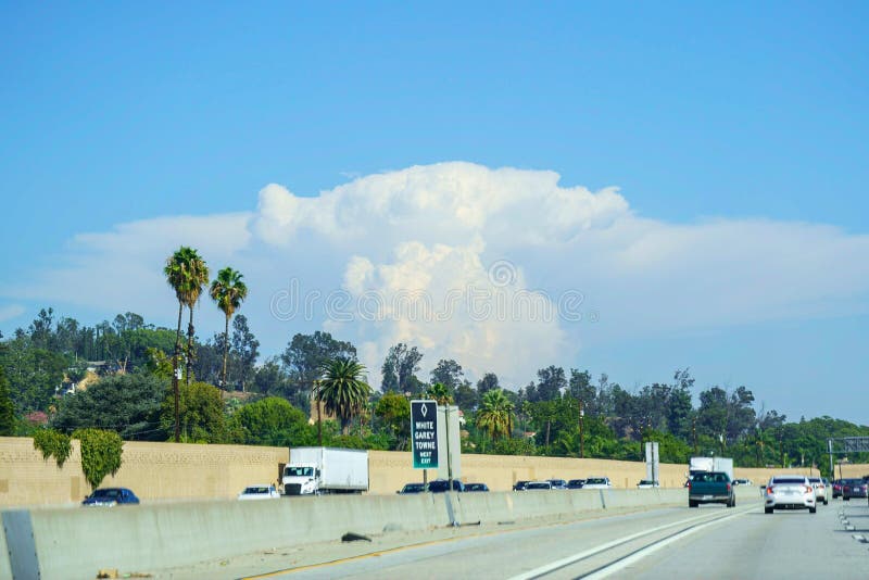 Interstate 10 Pomona California Open Highway. Pomona, USA Editorial ...
