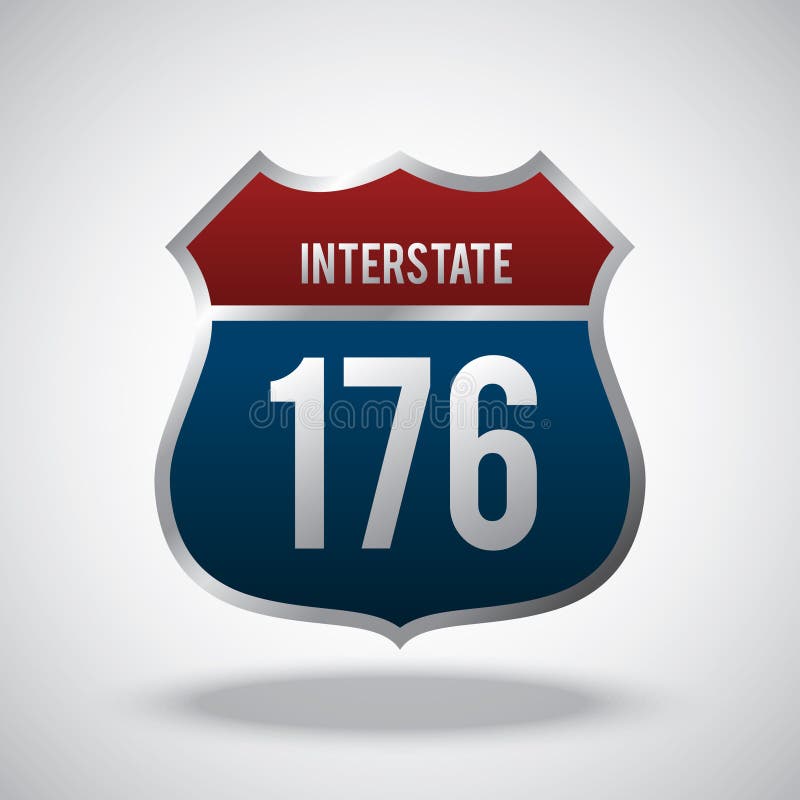 Interstate 176 Route Marker. Vector Illustration Decorative Design ...
