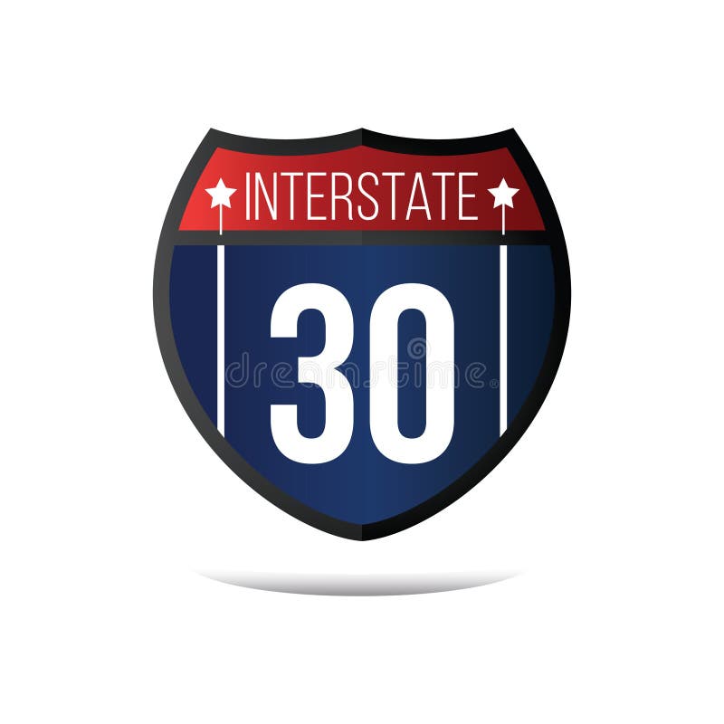 US route 30 sign stock illustration. Illustration of roadsign - 167702861