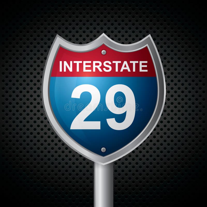 Interstate 29 Route Sign. Vector Illustration Decorative Design Stock ...