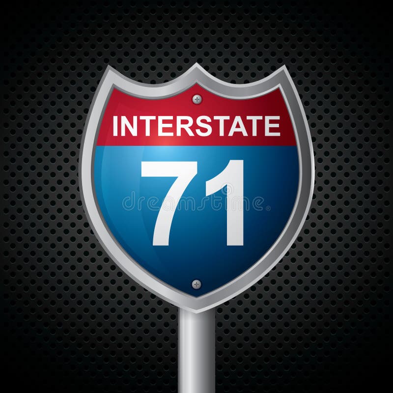 Interstate 71 Route Sign. Vector Illustration Decorative Design Stock ...