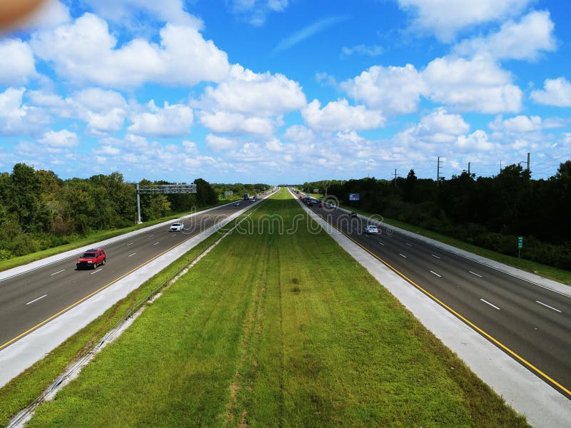 Interstate 75 in Sarasota Florida Stock Image - Image of trees, road ...