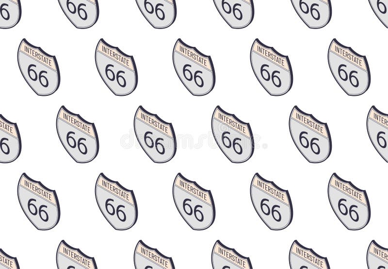 Interstate 66 Seamless Pattern. American Isometric Highway Map Sign ...