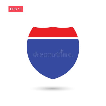 Interstate Shield Sign Vector Isolated Stock Vector - Illustration of ...