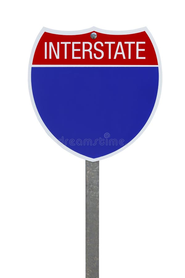 Blank Interstate Sign stock illustration. Illustration of shield - 306152