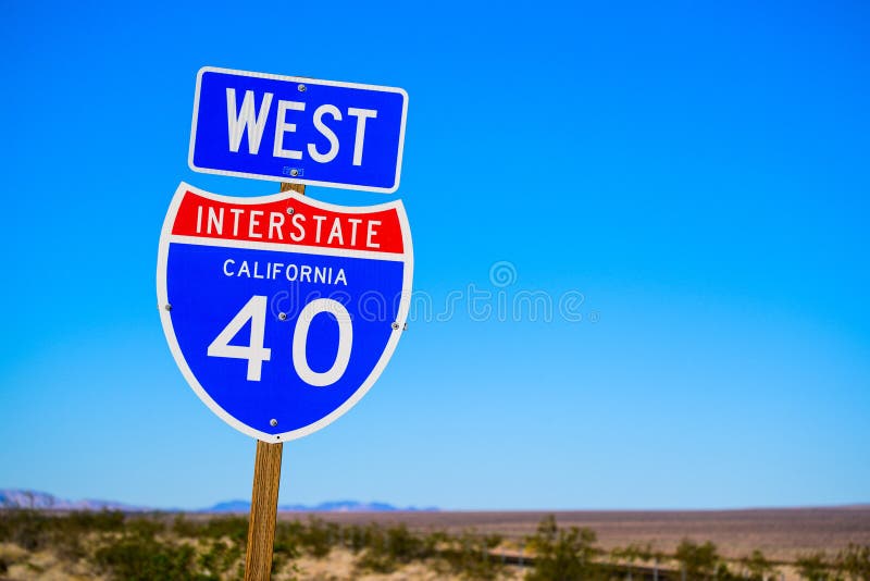 An Interstate 40 Sign on the Planes of the Texas Panhandle Stock Photo ...