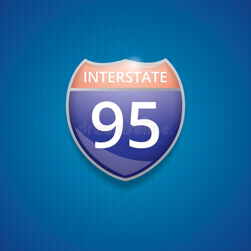 Interstate 95 Sign. Vector Illustration Decorative Design Stock Vector ...