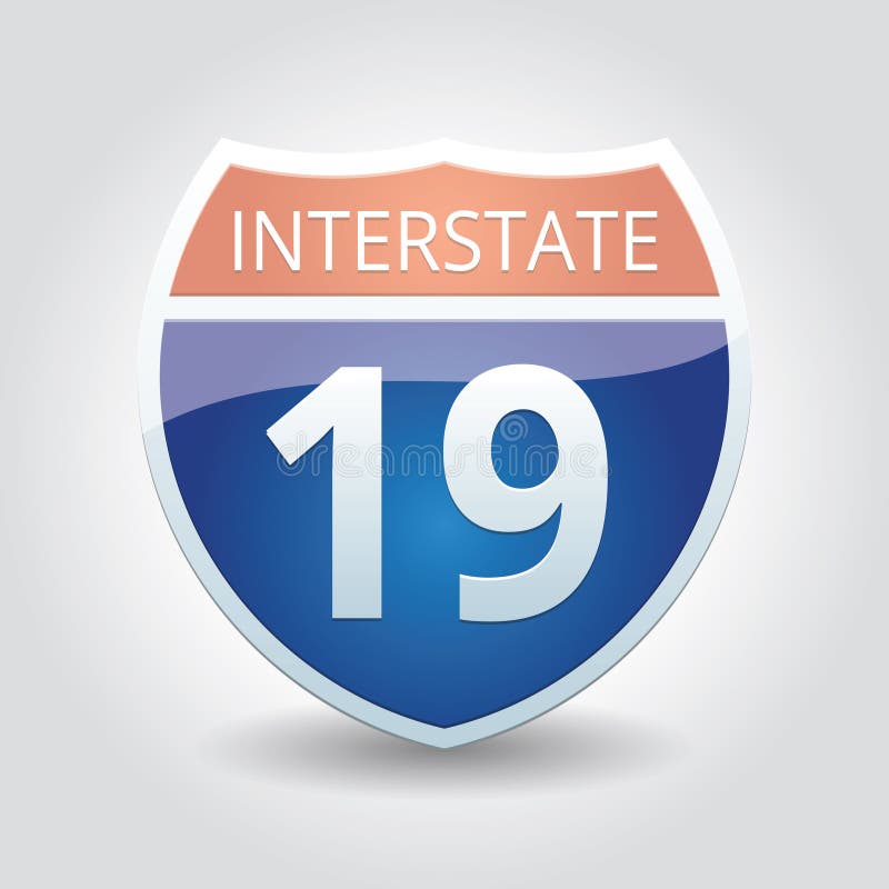 Interstate 19 Sign. Vector Illustration Decorative Design Stock Vector ...