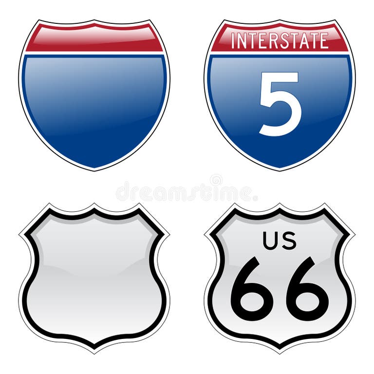 Empty Interstate Highway Signs Stock Illustrations – 60 Empty ...