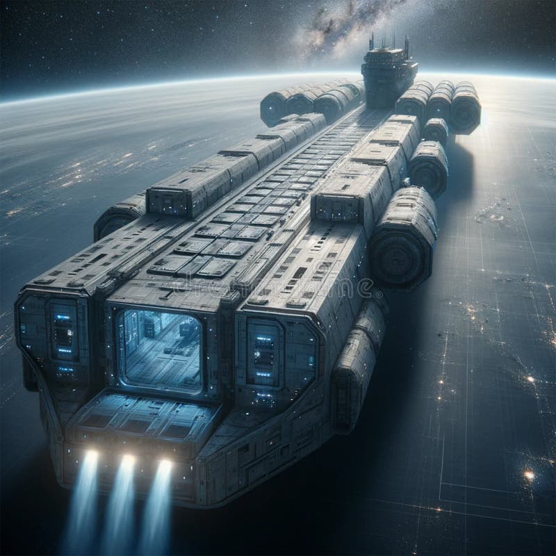 Interstellar Cargo Voyage: AI Generated Science Fiction Space Ship ...