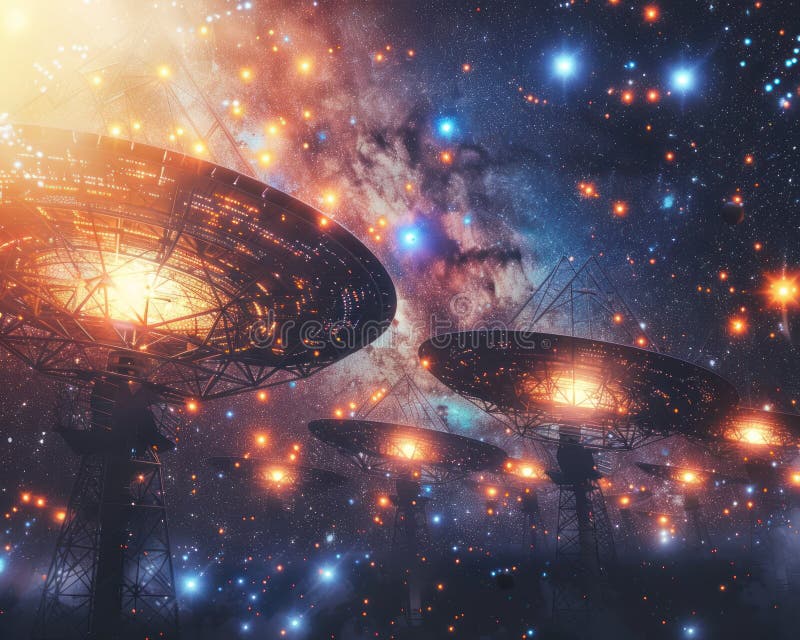 Interstellar Communication Array, Abstract Tech ,Generative AI Stock ...