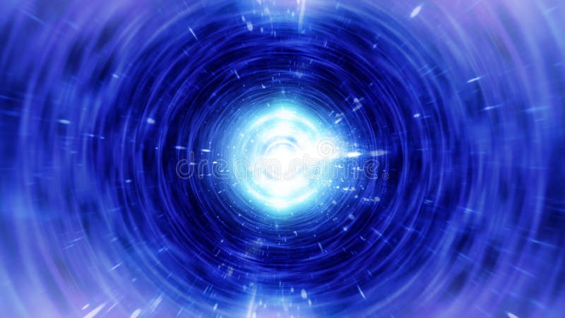 Interstellar Energy Flight Time Jump in Blue Space Stock Footage ...