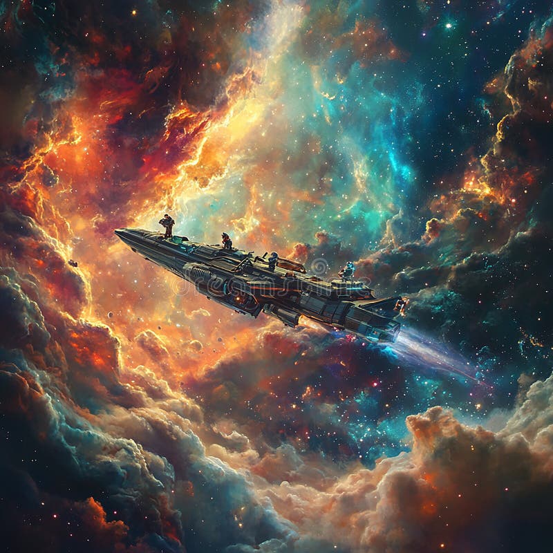 Interstellar Exploration: a Futuristic Spaceship Exploring the Cosmos ...