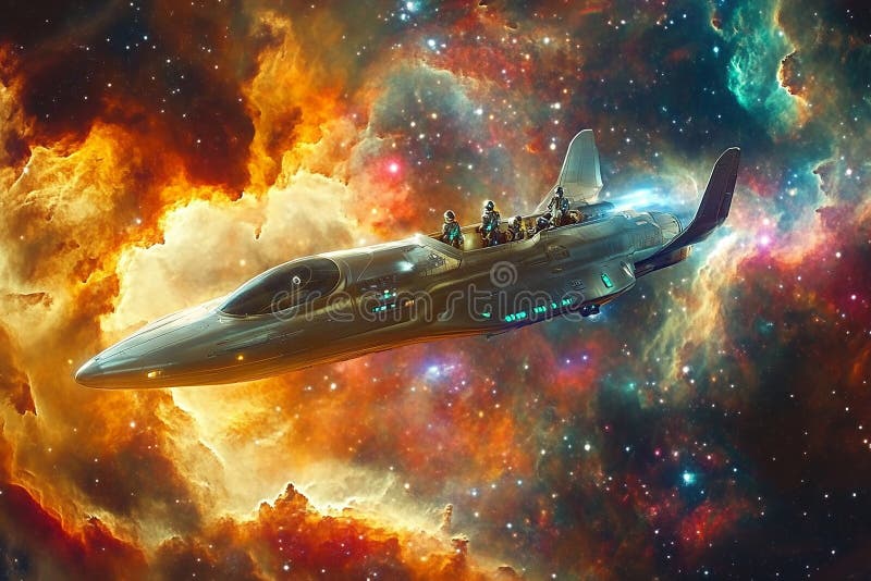 Interstellar Exploration: a Futuristic Spaceship Exploring the Cosmos ...