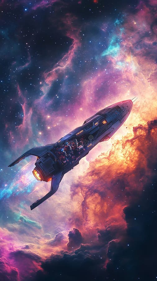 Interstellar Exploration: a Futuristic Spaceship Exploring the Cosmos ...