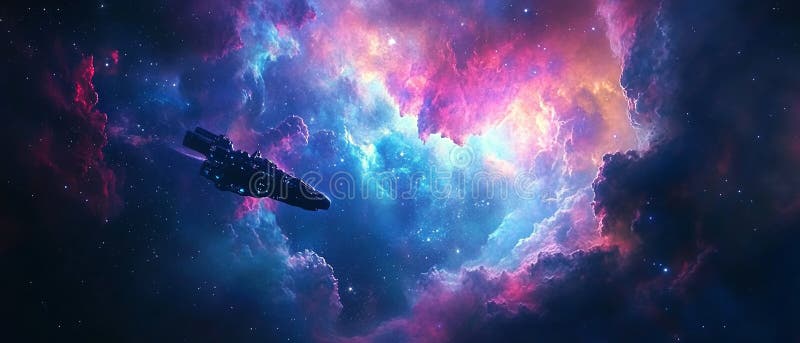 Interstellar Exploration: a Futuristic Spaceship Exploring the Cosmos ...