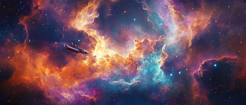 Interstellar Exploration: a Futuristic Spaceship Exploring the Cosmos ...