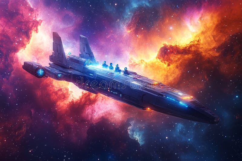 Interstellar Exploration: a Futuristic Spaceship Exploring the Cosmos ...