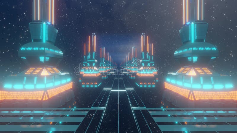 Interstellar Highway. Space Road To Yellow Star Stock Video - Video of ...