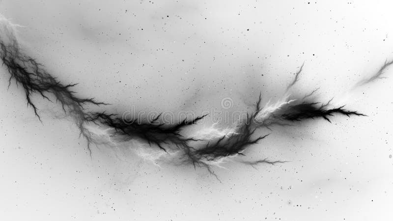 Interstellar Lightning Inverted Black and White Effect Stock ...