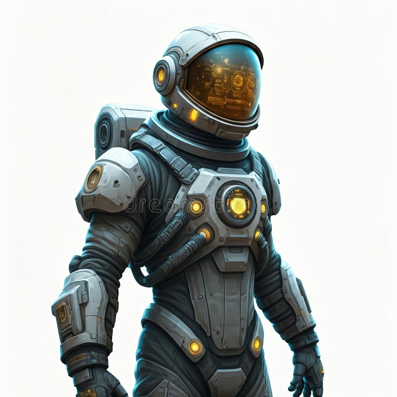 Interstellar Mission Protective Suit Stock Illustration - Illustration ...