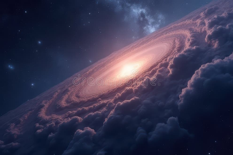 Interstellar Nebula Formation Process Stock Illustration - Illustration ...