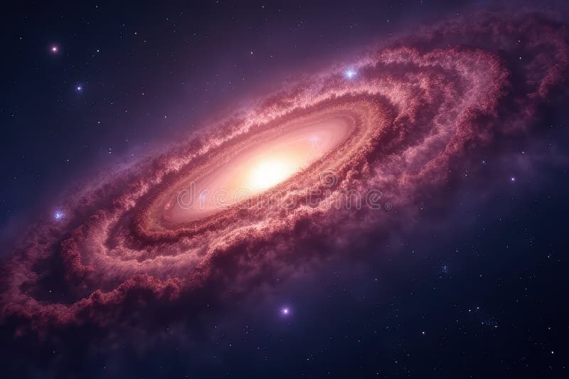 Galactic Light in Interstellar Nebula Stock Illustration - Illustration ...