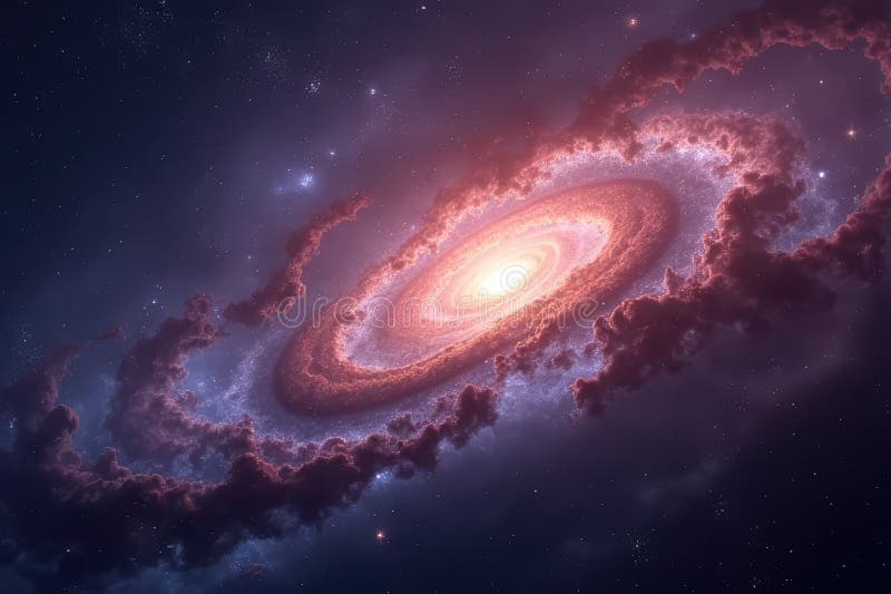 Galaxy S Glow in Interstellar Nebula Stock Illustration - Illustration ...