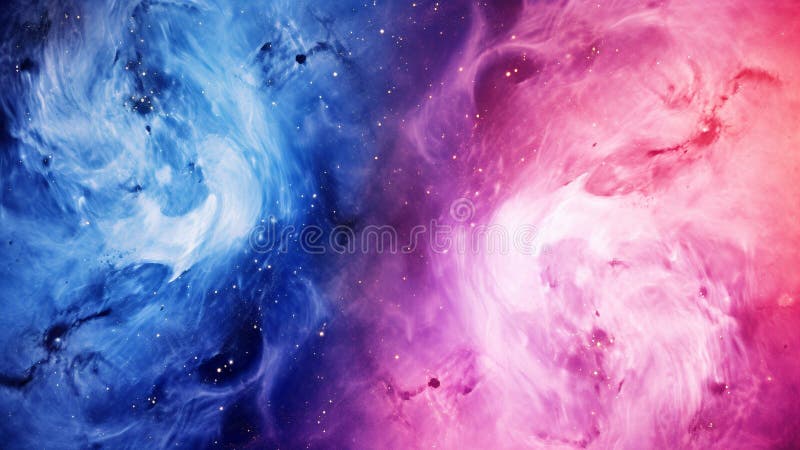 Interstellar Pink and Infinite Blue Nebula Cosmic Themed Pattern Stock ...