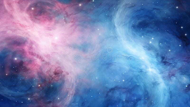 Interstellar Pink and Infinite Blue Nebula Cosmic Themed Pattern Stock ...