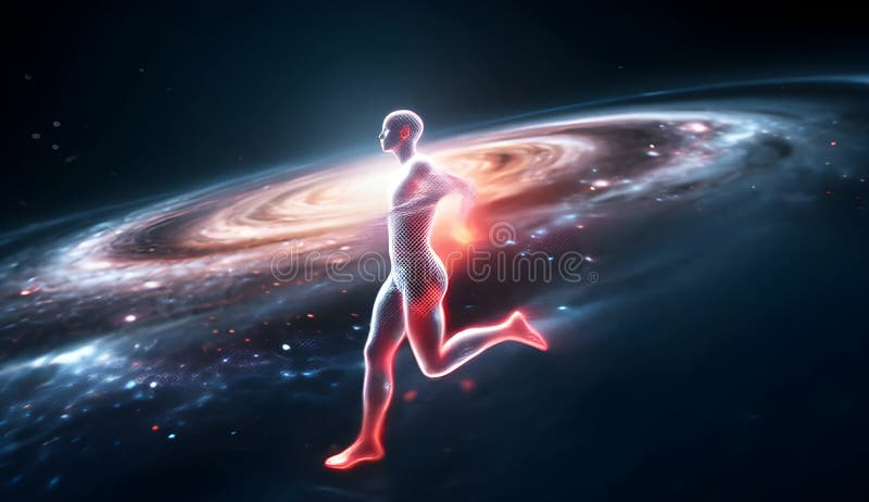 Interstellar Runner: a Fusion of Mortality and Infinity Stock Video ...