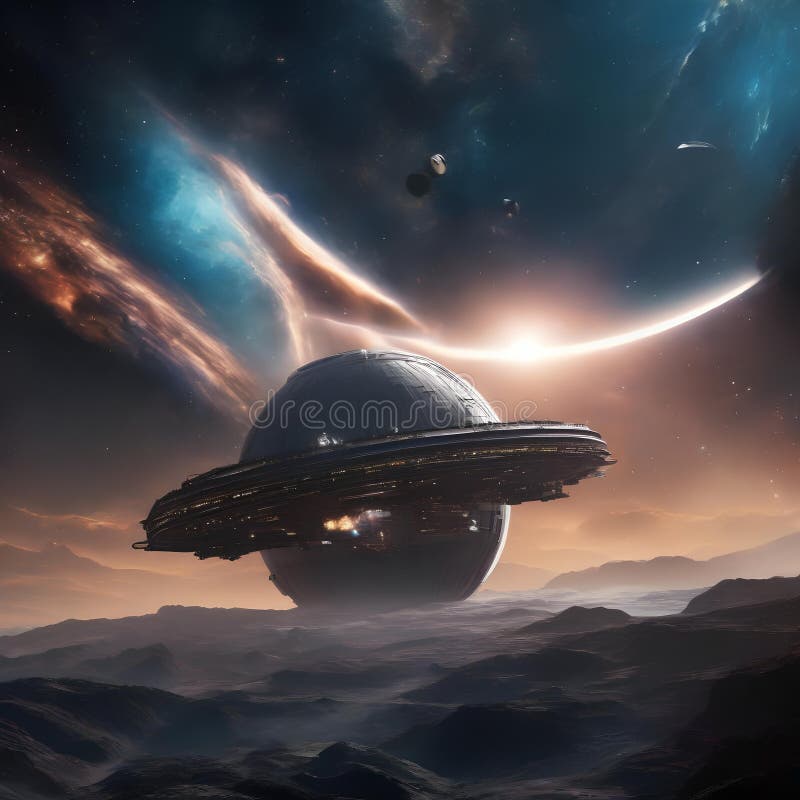 Massive Interstellar Space Station Stock Illustrations – 266 Massive ...