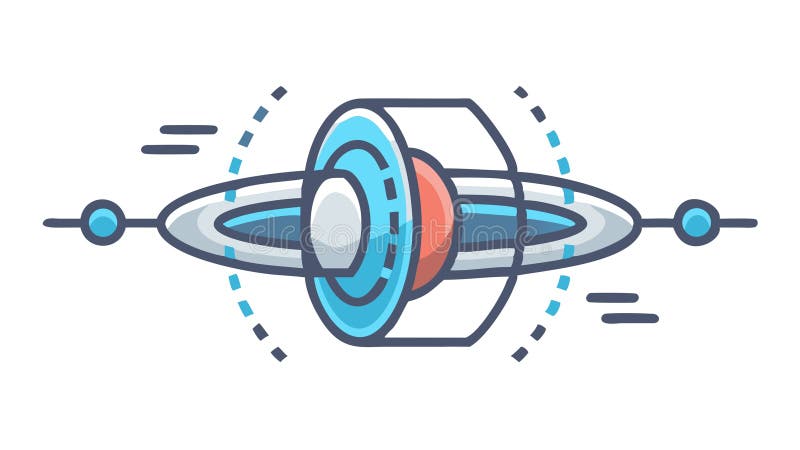 Interstellar Spacecraft or Warp Drive Concept, Vector Design Generative ...