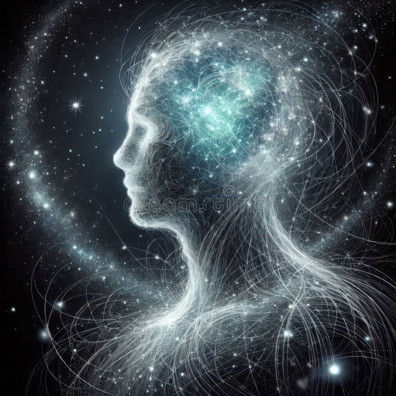 Interstellar Threads of Cosmic Light Stock Illustration - Illustration ...