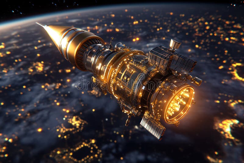 Interstellar Transport: Vector Illustration of a Futuristic Spaceship ...