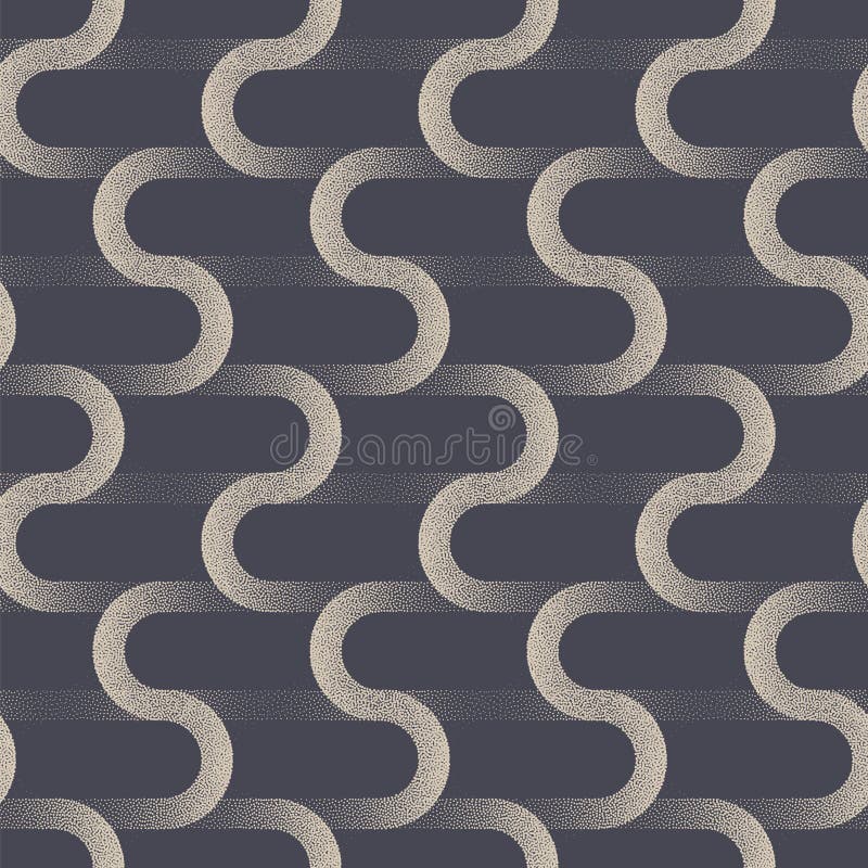 Intertwine Overlay Wavy Lines Seamless Pattern Vector Dotted Abstract ...