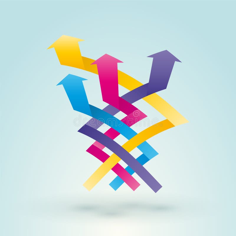 Intertwined arrow stock vector. Illustration of graphic - 41996371