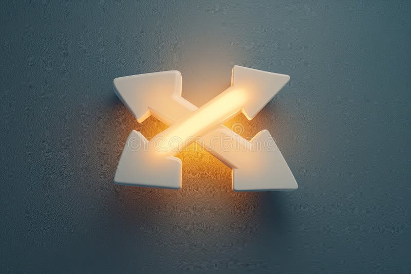 Glowing Cross Arrows stock illustration. Illustration of choice - 384348560