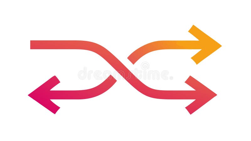 Intertwined Arrows, Process Flow and Exchange, Vector Design Generative ...