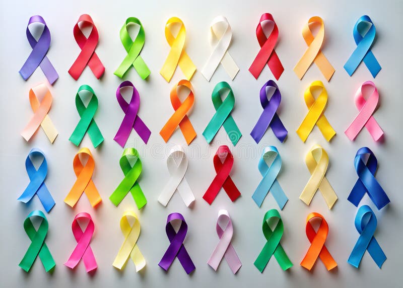 Intertwined Awareness Ribbons Symbolize Unity and Collective Action for ...