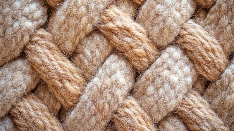 Intertwined Beige and Tan Fibrous Strands Create a Textured Pattern ...