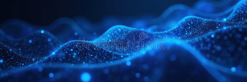 Intertwined Blue Lines, Creating Complex Digital Structure, Glowing ...