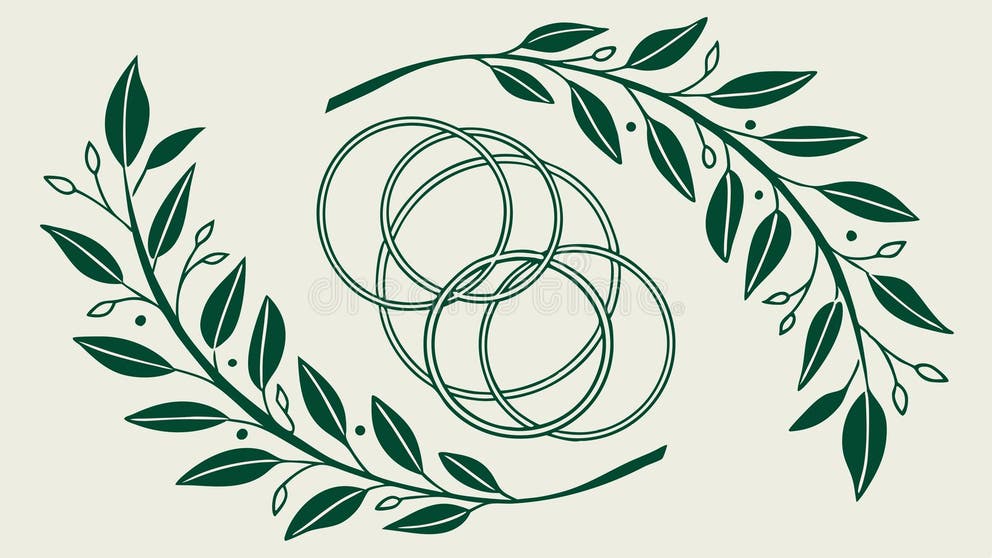 Intertwined Branches Forming an Abstract Design, Symbolizing Unity and Flow, Vector Design ...