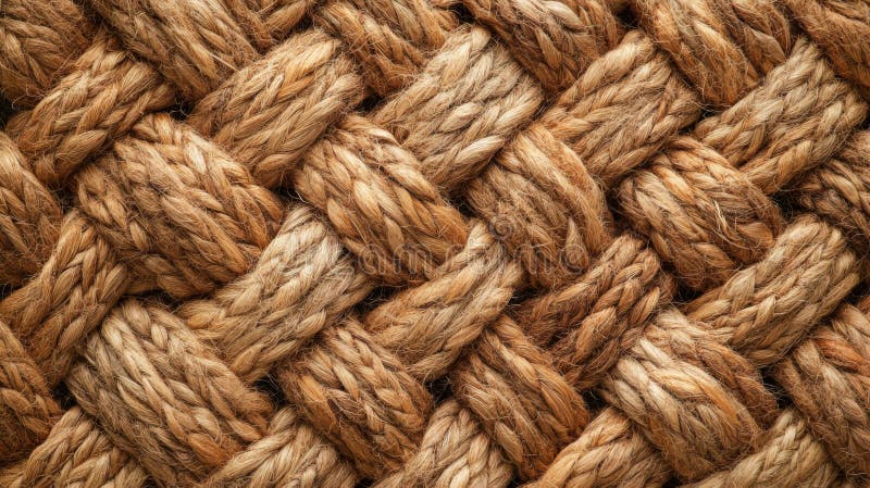 Intertwined Brown Rope Strands Create a Textured Pattern Stock ...