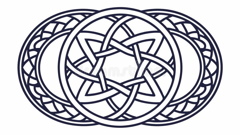 Intertwined Celtic Knot Oval Decorative Design, Vector Design ...