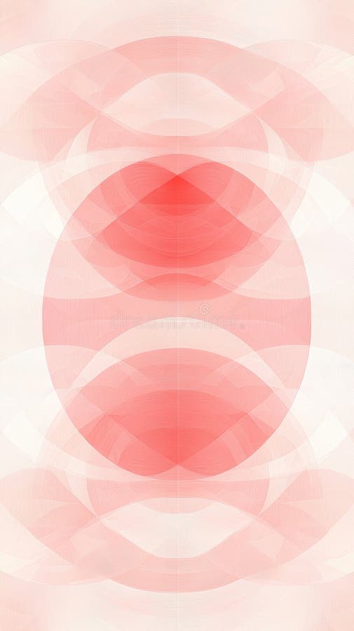 Intertwined Circular Shapes in Shades of Red and White Create a ...